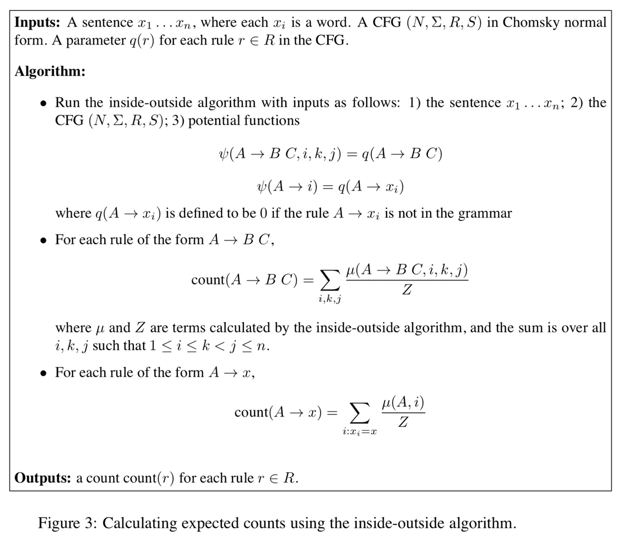 The Inside-Outside Algorithm | Armin's Blog